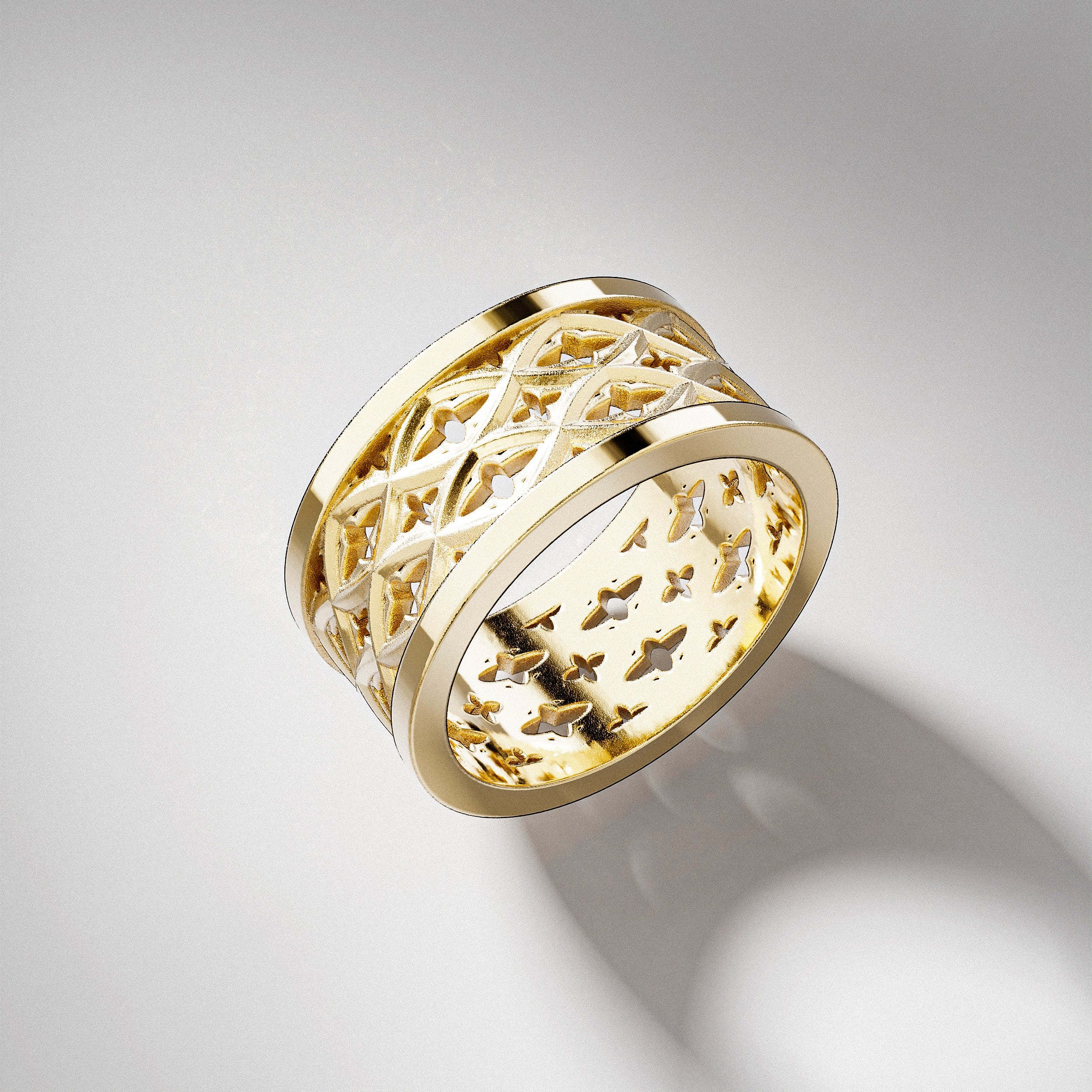 Ajoure Wide Band Ring – Saint Bones