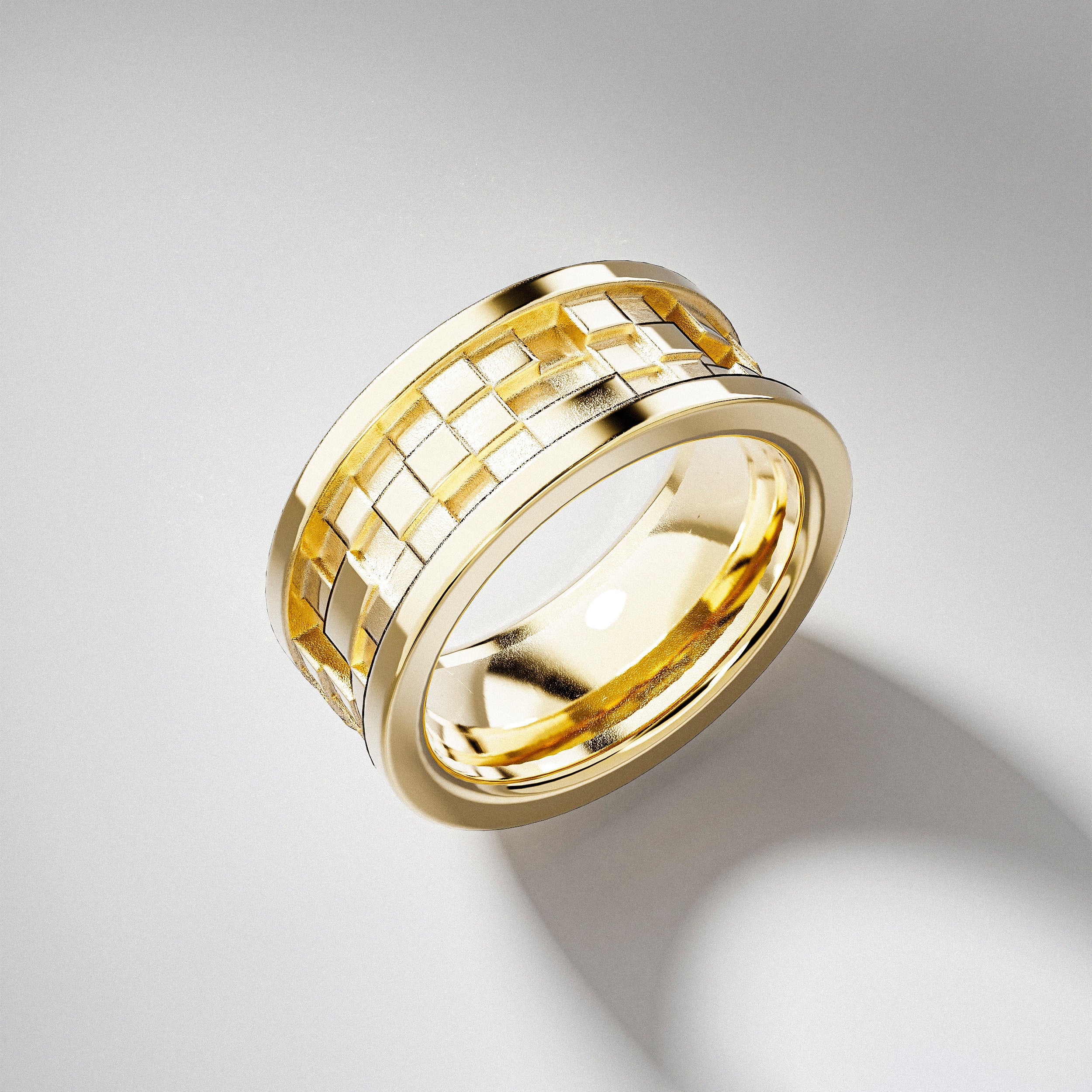 Pixel Wide Band Ring – Saint Bones