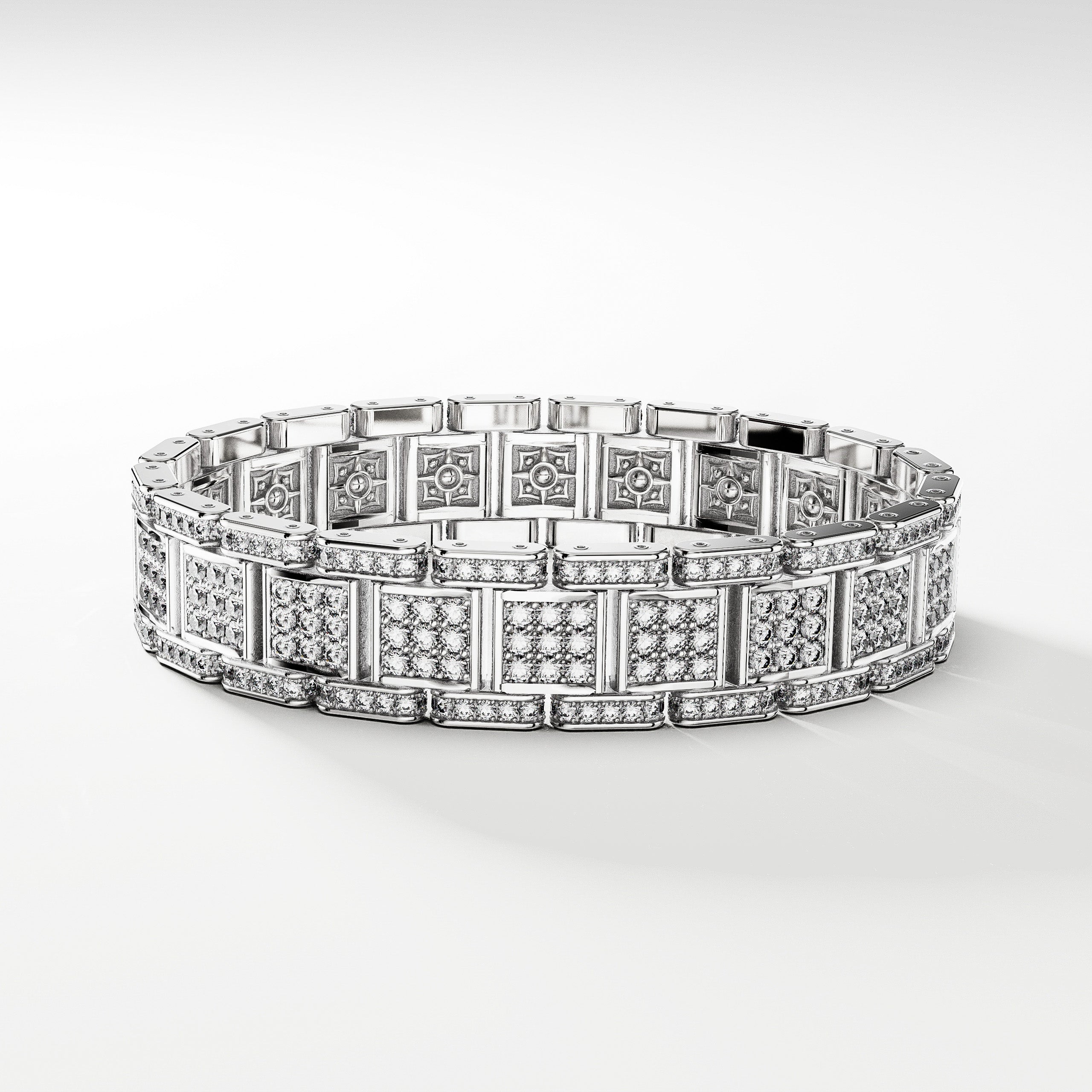 SB Signature Bracelet in 18k Gold with Pave Diamonds – Saint Bones