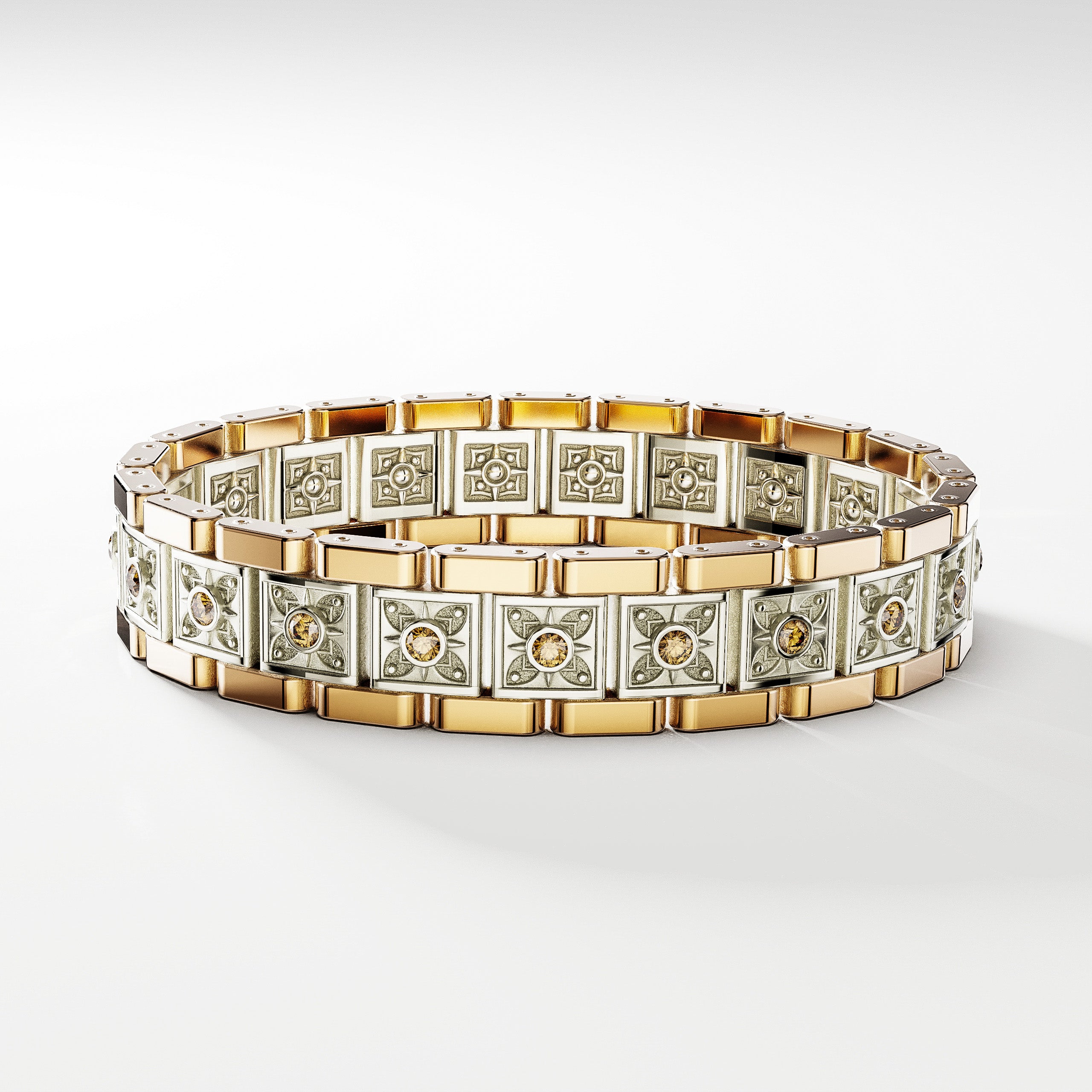 SB Signature Bracelet in 18k Gold with Sapphires – Saint Bones