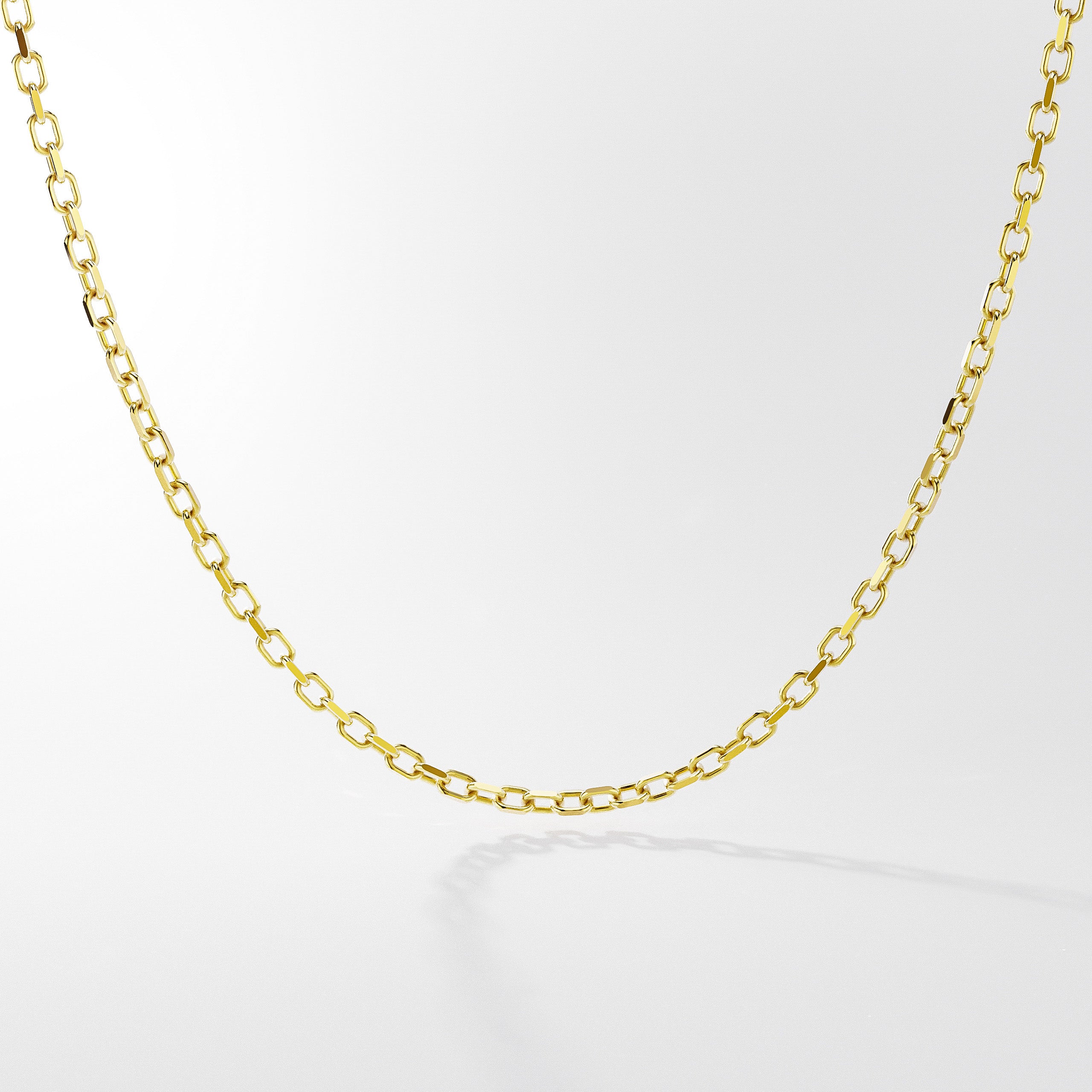 Anchor Chain Necklace in 14k Gold, 3 mm – Saint Bones
